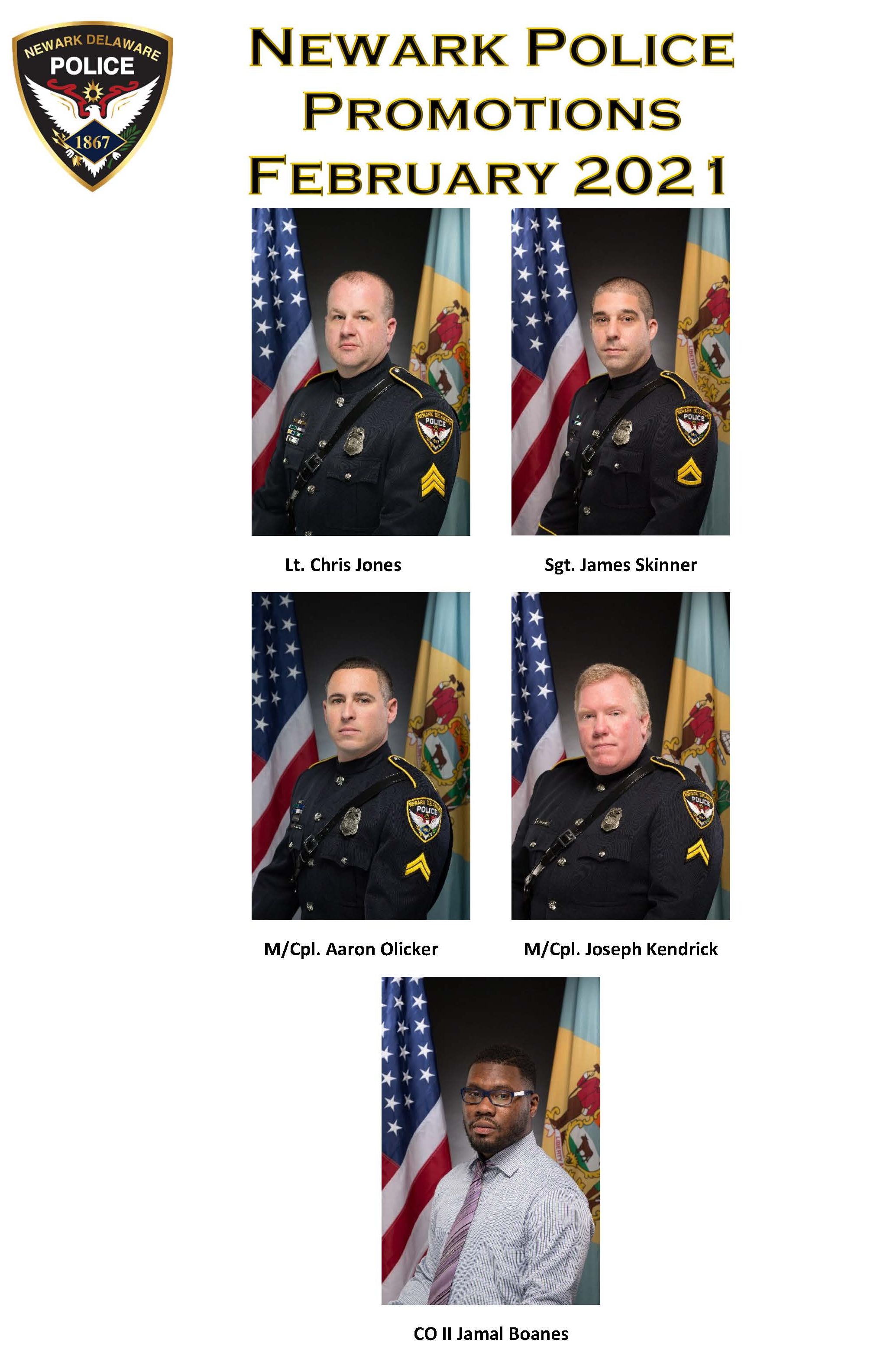 Newark Police Announce Promotions – Newark Police Public Information